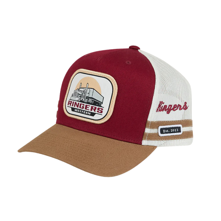 Ringers Western Big Rig Trucker Cap - Burgundy/Clay – AustralianGear