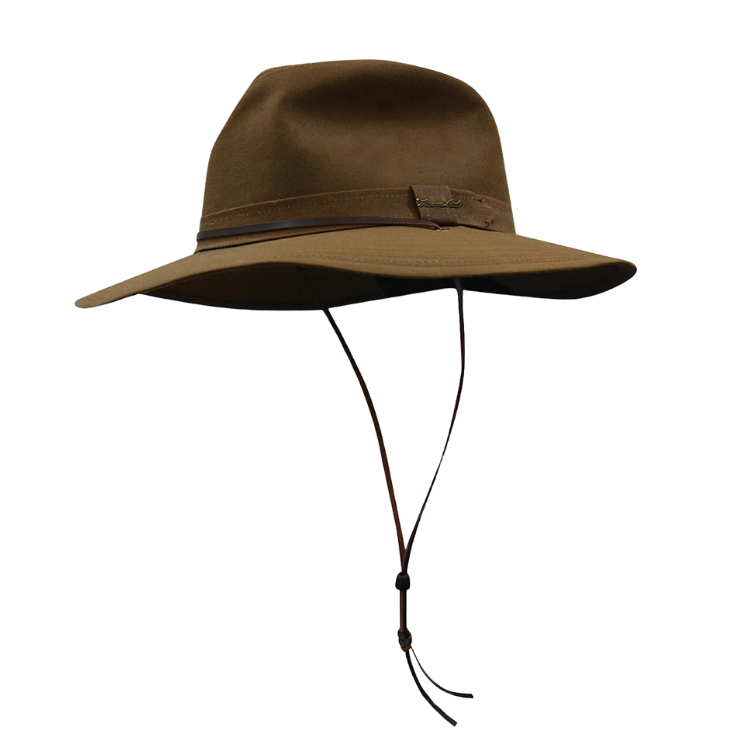 Thomas Cook Mens Wide Brim Oilskin Hat - Camel – AustralianGear