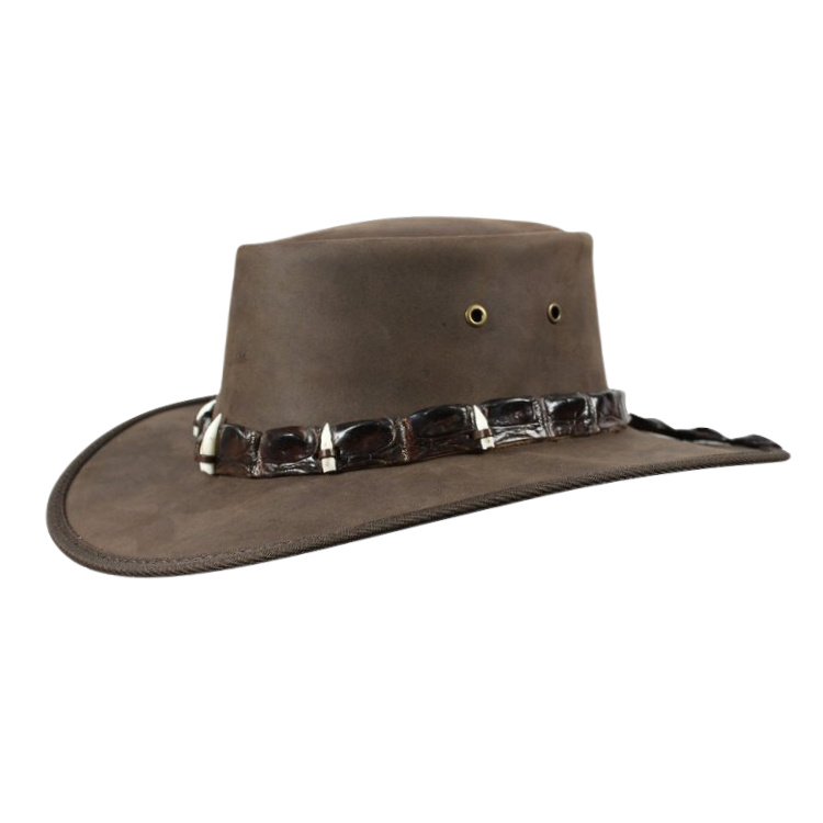 Barmah 1033MC Outback 5 Croc Teeth Crocodile Hat - Brown – AustralianGear