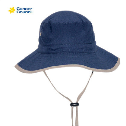 Cancer Council Kids Charlie Bucket Hat - Navy/Stone – AustralianGear