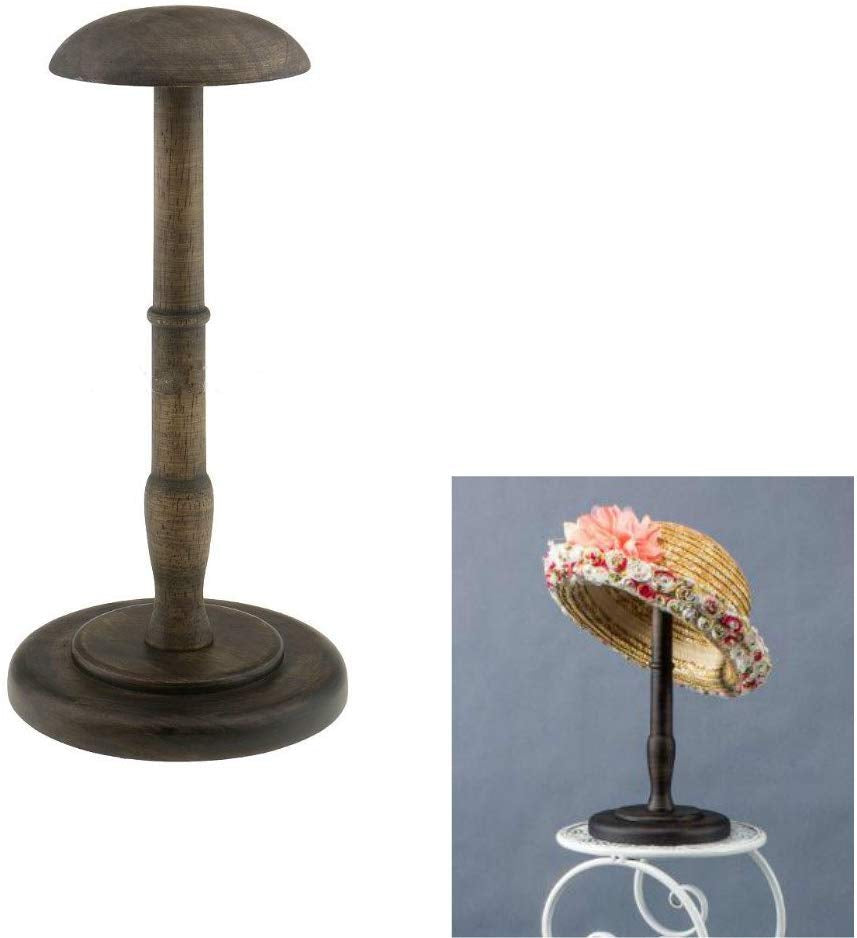 Hats By The Hundred Vintage Look Wooden Hat Stand - Antique Brown ...