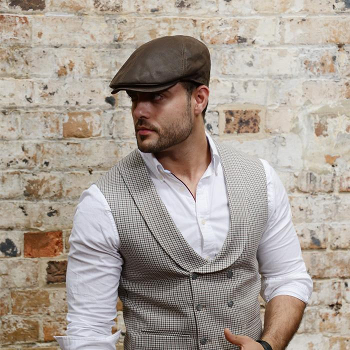 Stanton Cappuccio Leather Drivers Cap - Brown – AustralianGear