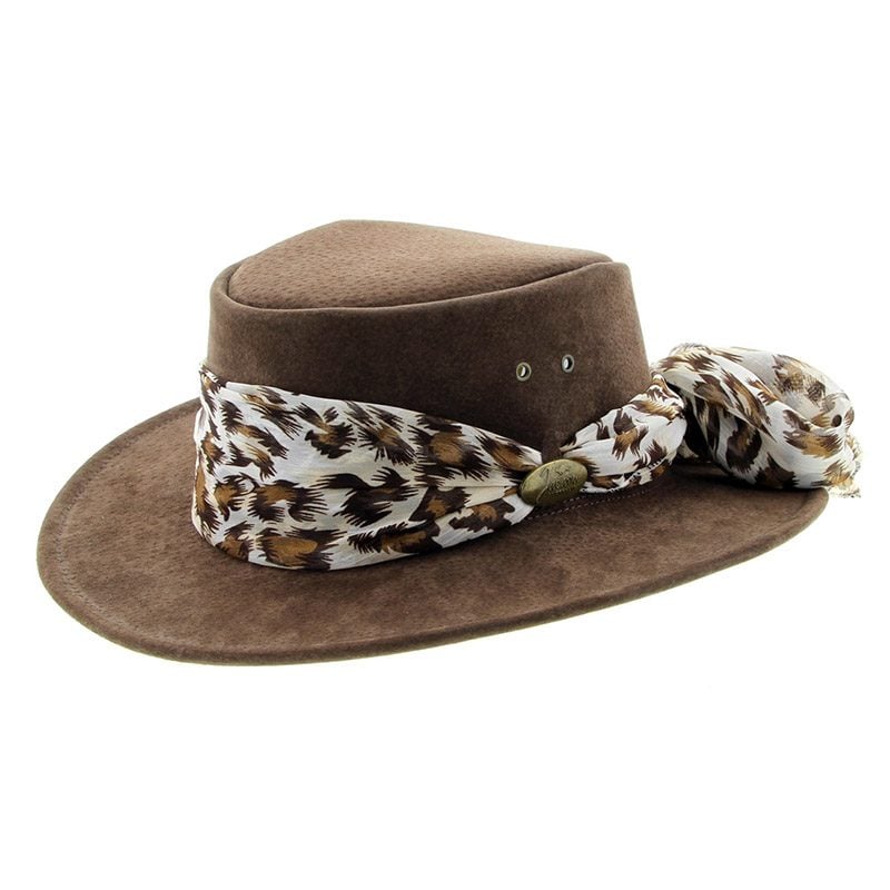 Jacaru Hats Jillaroo Suede - Brown – AustralianGear